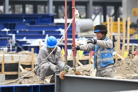 Constructors Work Construction Site Ethylene Project Editorial Stock ...