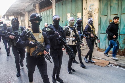 Masked Palestinian Gunmen Some Them Lions Editorial Stock Photo - Stock ...