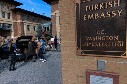 Earthquake Donation Efforts At Turkish Embassy In DC, Washington, d.c ...