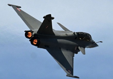 Frenchmade Rafale Fighter Jet Performs During Editorial Stock Photo ...