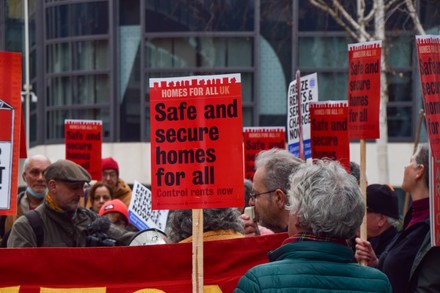 Protester Holds Safe Secure Homes All Editorial Stock Photo - Stock ...
