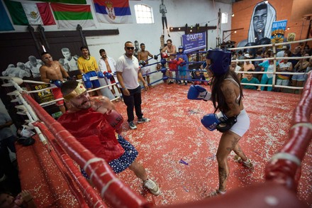 Boxers Fight Costume Carnival Mmboxe Fight Editorial Stock Photo ...