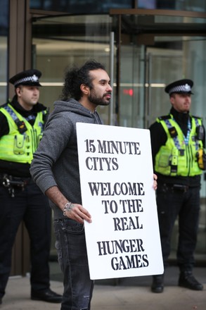 Protester Carries Placard Criticizing Residents Freedom Editorial Stock ...