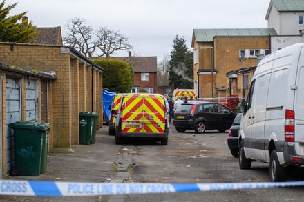 Forensic Investigators Inside Cordon On Argosy Editorial Stock Photo ...