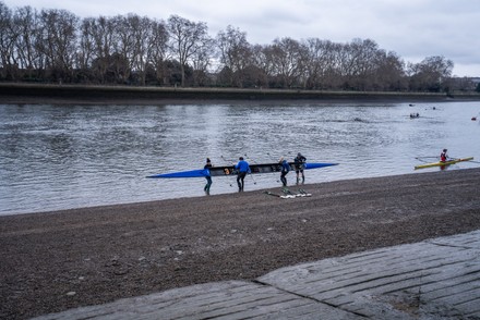 Rowers Carry Their Rowing Boat On Editorial Stock Photo - Stock Image ...