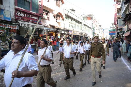 Volunteers Hindu Nationalist Rashtriya Swayamsevak Sangh Editorial ...