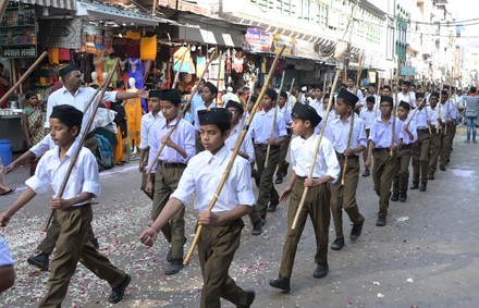 Volunteers Hindu Nationalist Rashtriya Swayamsevak Sangh Editorial ...