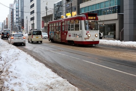 General View Sapporo Vehicles On Snowy Editorial Stock Photo - Stock ...