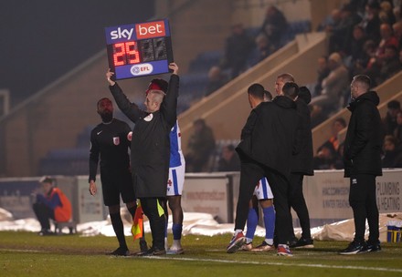Fourth Official Holds Sky Bet Efl Editorial Stock Photo - Stock Image ...