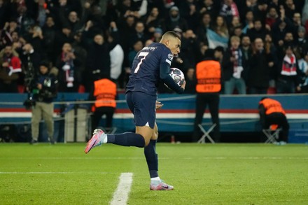 Kylian Mbappe Psg Celebrates After Scoring Editorial Stock Photo ...