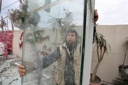 Palestinians Inspect Damaged Wedding Photography Studio Editorial Stock ...