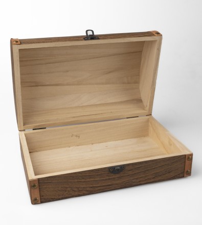 Opened Wooden Box Empty White Background Editorial Stock Photo - Stock ...