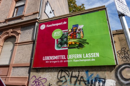 Large Poster By Flaschenpost De Advertising Editorial Stock Photo ...