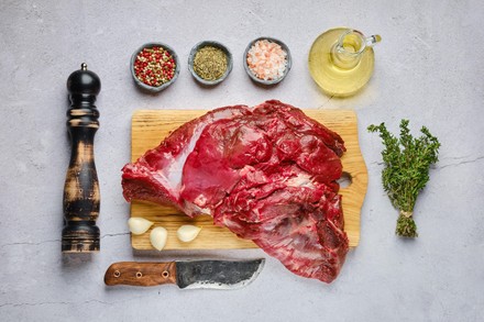 Overhead View Raw Fresh Deer Boneless Editorial Stock Photo - Stock ...