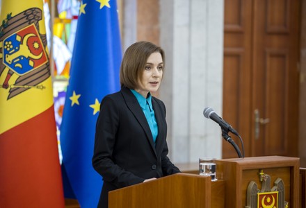 President Moldova Maia Sandu Speaks During Editorial Stock Photo ...