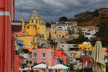 Church Madonna Delle Grazie Port Procida Editorial Stock Photo - Stock ...