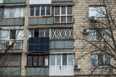 Taped Windows Protect Against Blast Wave Editorial Stock Photo - Stock ...