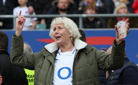 England Fan Singing National Anthem During Editorial Stock Photo ...