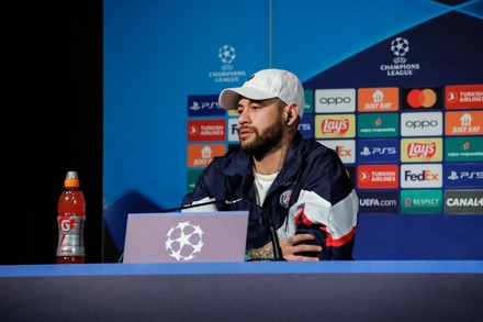 Psg Player Neymar Attends Press Conference Editorial Stock Photo ...