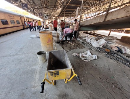 Beautification Work Progress Pune Railway Station Editorial Stock Photo ...