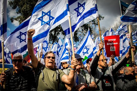 Protestors Wave Flags Hold Placards During Editorial Stock Photo ...