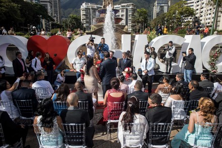 Wedding Couple Gets Married Collective Celebration Editorial Stock ...