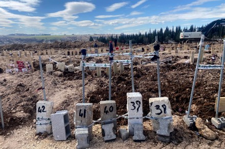 Numbers Written On Stones Near Graves Editorial Stock Photo - Stock ...