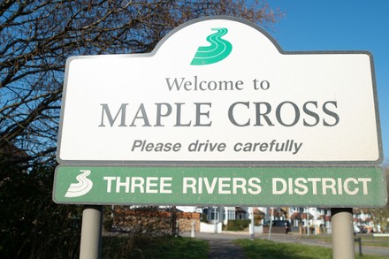 Welcome Maple Cross Sign Bbc Have Editorial Stock Photo - Stock Image ...