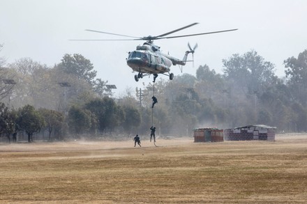 Nepalese Army Commandos Showcase Rescue Skills Editorial Stock Photo ...