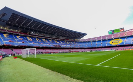 Barca Bus Outside Stadium During Europa Editorial Stock Photo - Stock ...