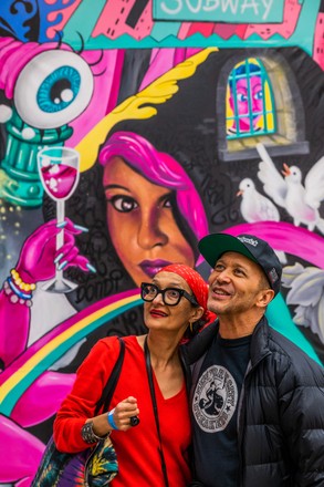 Lady Pinks Graffiti Experience Installation Beyond Editorial Stock ...