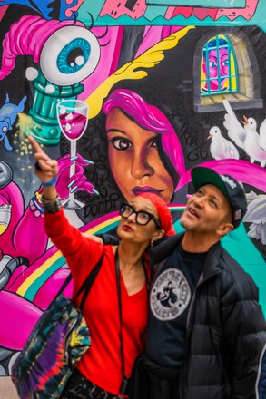 Lady Pinks Graffiti Experience Installation Beyond Editorial Stock ...