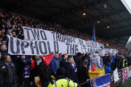 Rangers Fans Banner Display Editorial Stock Photo - Stock Image ...