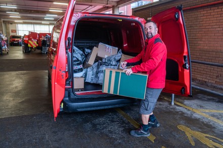 Royal Mail Worker Loads His Van Editorial Stock Photo - Stock Image ...