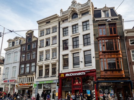 View Old Buildings Modern Stores Restaurants Editorial Stock Photo ...