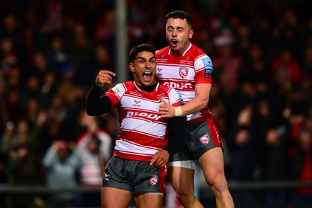 Try Celebrations Santi Carreras Gloucester Rugby Editorial Stock Photo ...