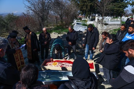 Orthodox People Attend Funeral Ceremony Earthquake Editorial Stock ...