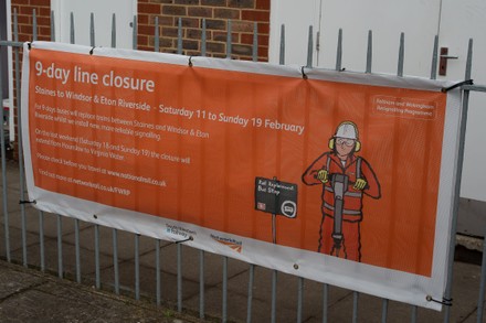 Notices Passengers About Rail Line Closure Editorial Stock Photo ...