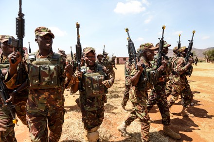 Kenya Defence Forces Kdf Soldiers Sing Editorial Stock Photo - Stock ...