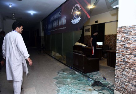 People Examine Police Building Following Attack Editorial Stock Photo ...