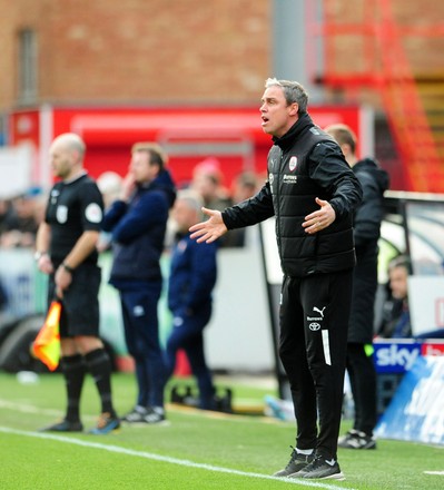 Barnsley Manager Michael Duff Gestures Mandatory Editorial Stock Photo ...