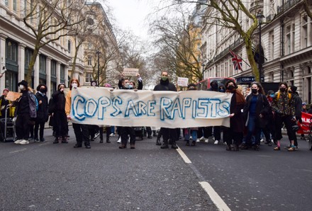 Protesters March Banner Which States Cops Editorial Stock Photo - Stock ...