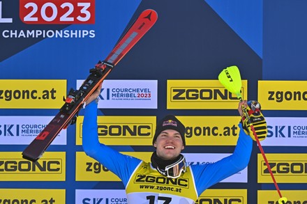 Bronze Medalist Alex Vinatzer Italy Celebrates Editorial Stock Photo ...