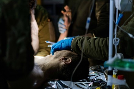 Ukrainian Soldier Received Medical Treatment After Editorial Stock ...