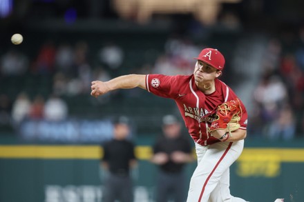 Razorback Pitcher Austin Ledbetter 29 Prepares Editorial Stock Photo ...