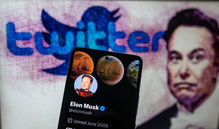 Elon Musk Twitter Account Seen On Editorial Stock Photo - Stock Image ...
