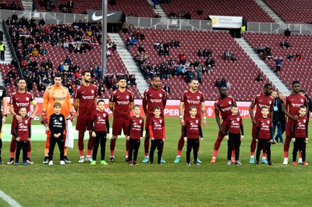 Players Cfr Cluj During Romania Superliga1 Editorial Stock Photo ...