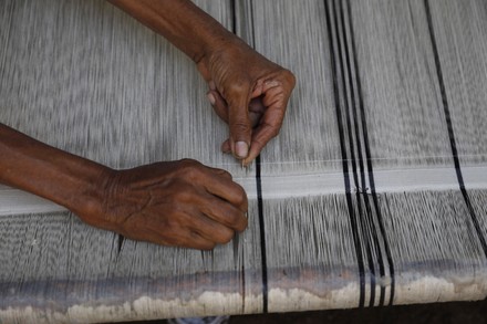 Artisan Weaves Traditional Mens Fabric Known Editorial Stock Photo ...