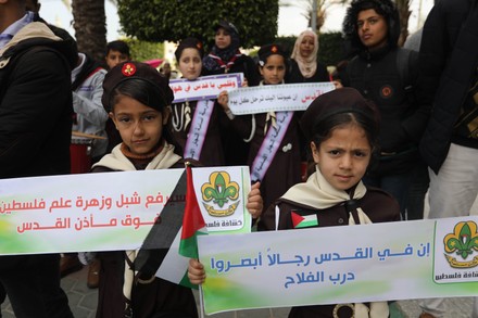 Palestinian Scouts Take Part March Support Editorial Stock Photo ...
