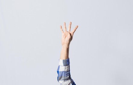 Number Four Sign Language Deaf Dumb Editorial Stock Photo - Stock Image ...